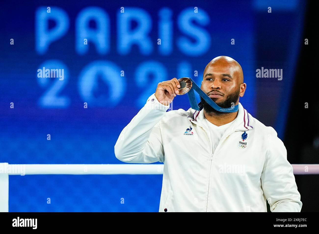 Bronze Medallist Djamili-Dini Aboudou Moindze of France poses for photo ...