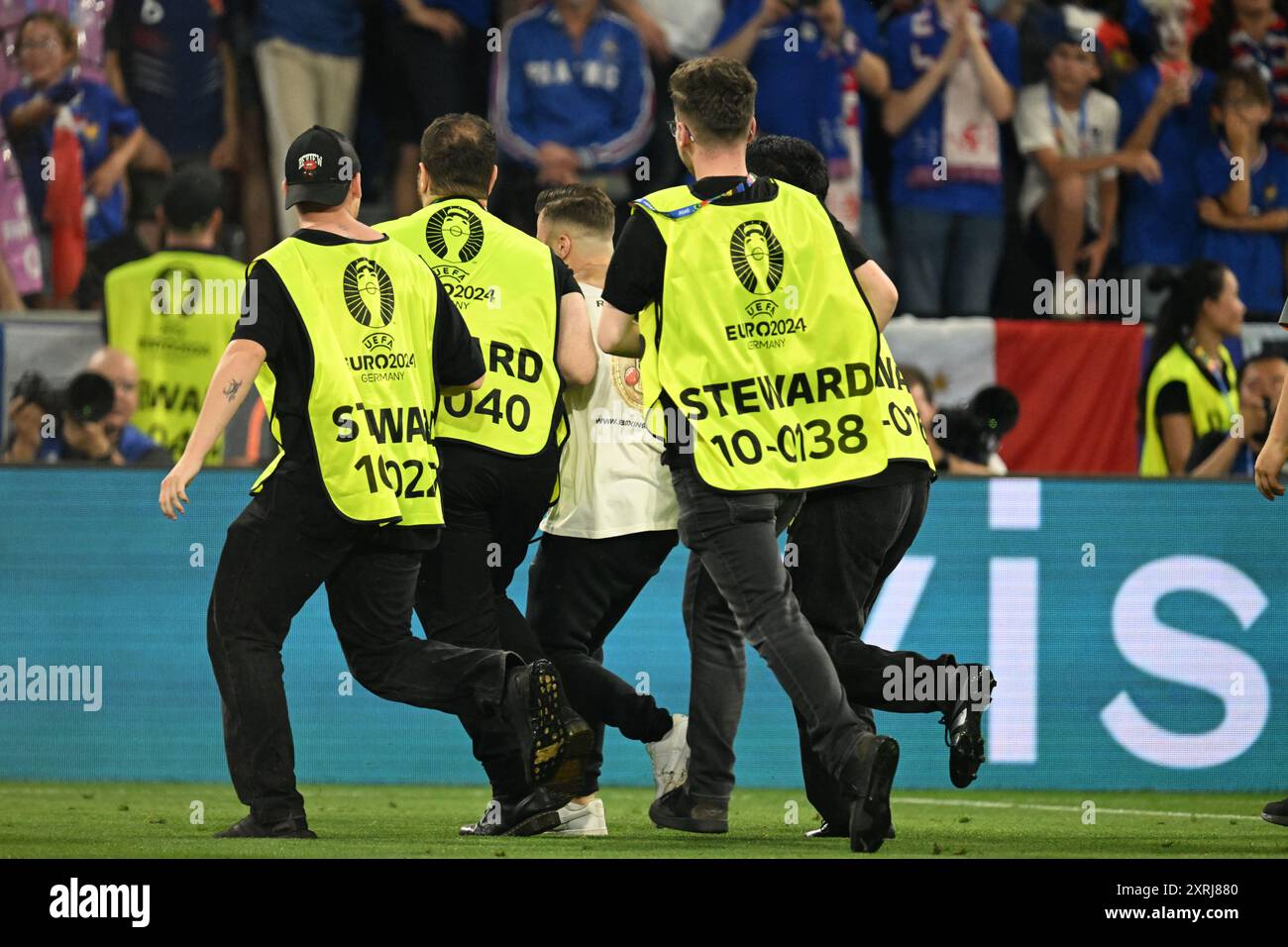 Pitch invader in action during the UEFA 2024 EUROÕs Semi final match ...