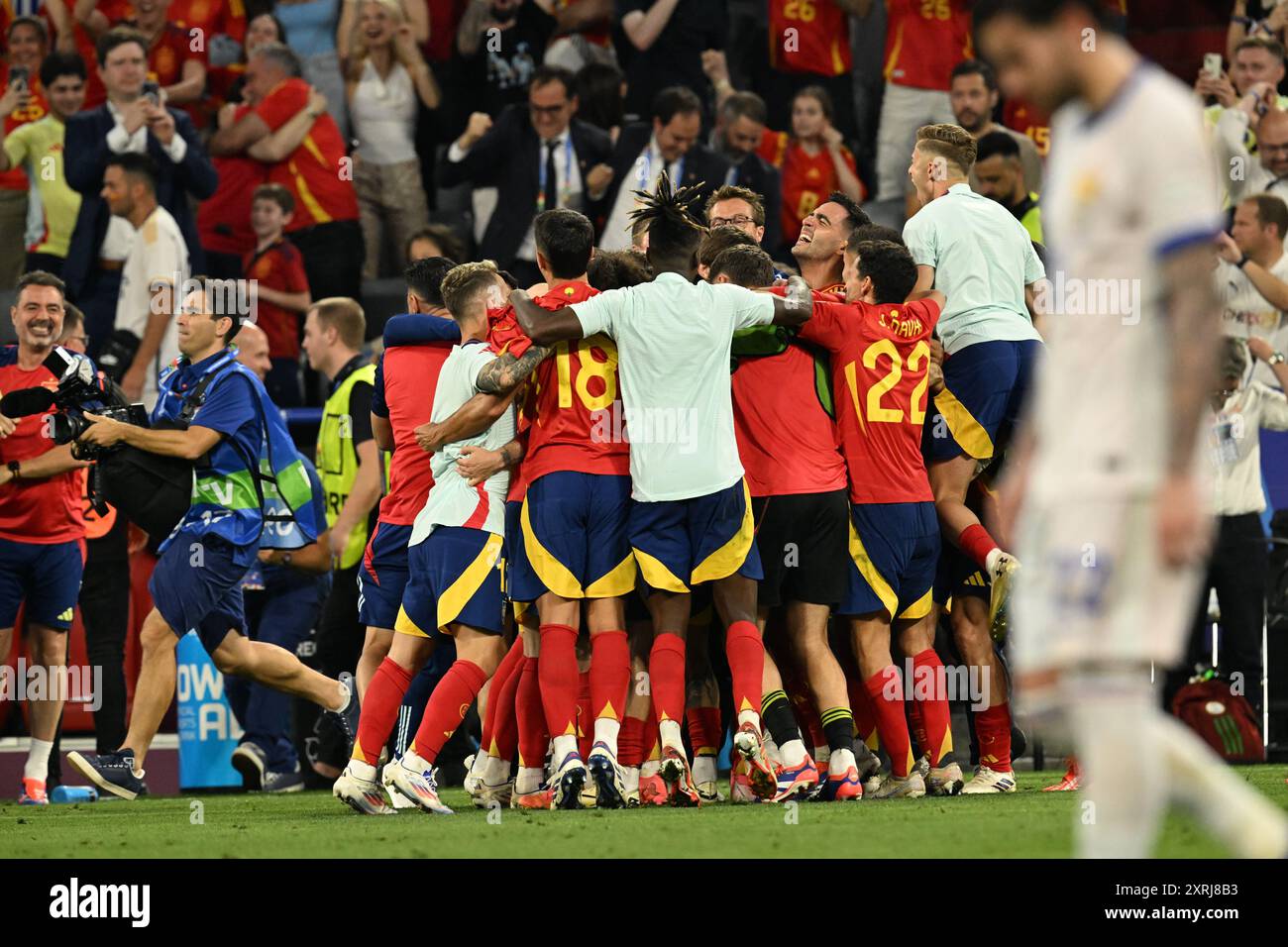 Spain celebrate in action during the UEFA 2024 EURO’s Semi final match ...