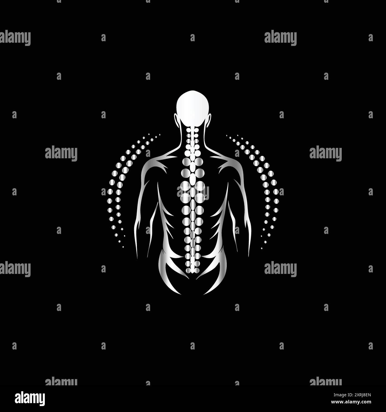 Human spine icon. Vector illustration of a human spinal chiropractic ...