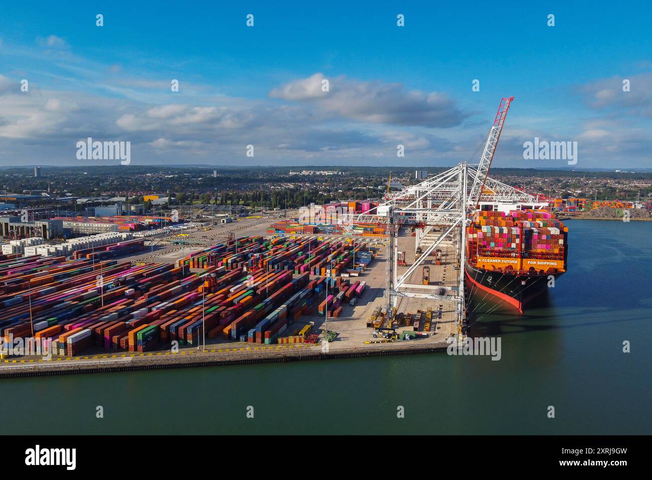 Southampton, Hampshire, UK. 10th August 2024. General aerial view of ...
