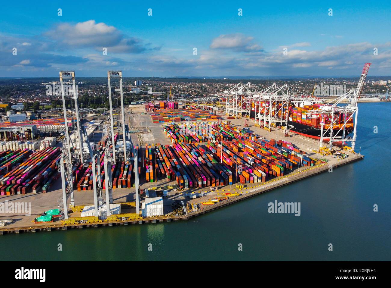Southampton, Hampshire, UK. 10th August 2024. General aerial view of ...