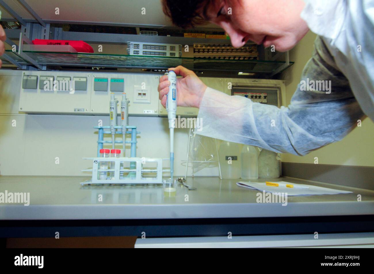 working in a chemical laboratory, research and science working in a ...