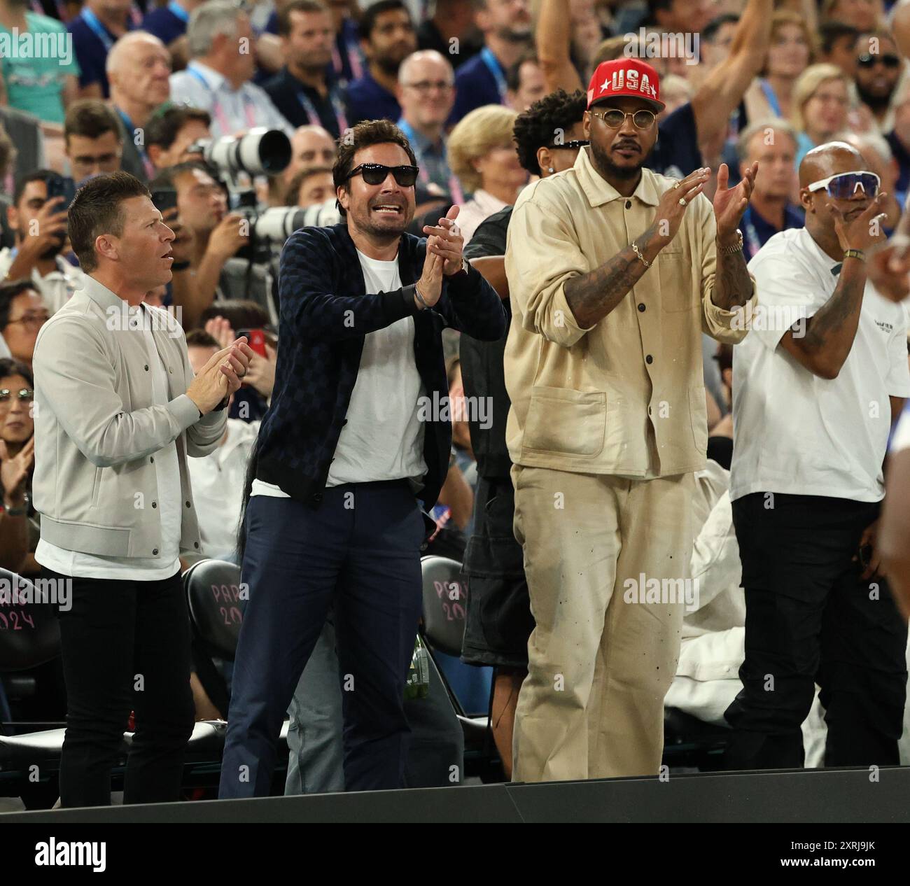 August 10, 2024, Paris, Ile-De-France, France: JIMMY FALLON and CARMELO ...