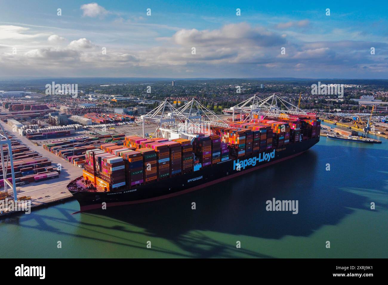Southampton, Hampshire, UK. 10th August 2024. General aerial view of ...