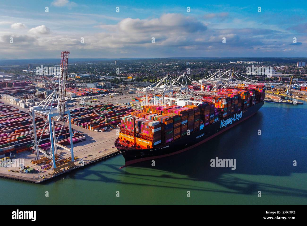 Southampton, Hampshire, UK. 10th August 2024. General aerial view of ...