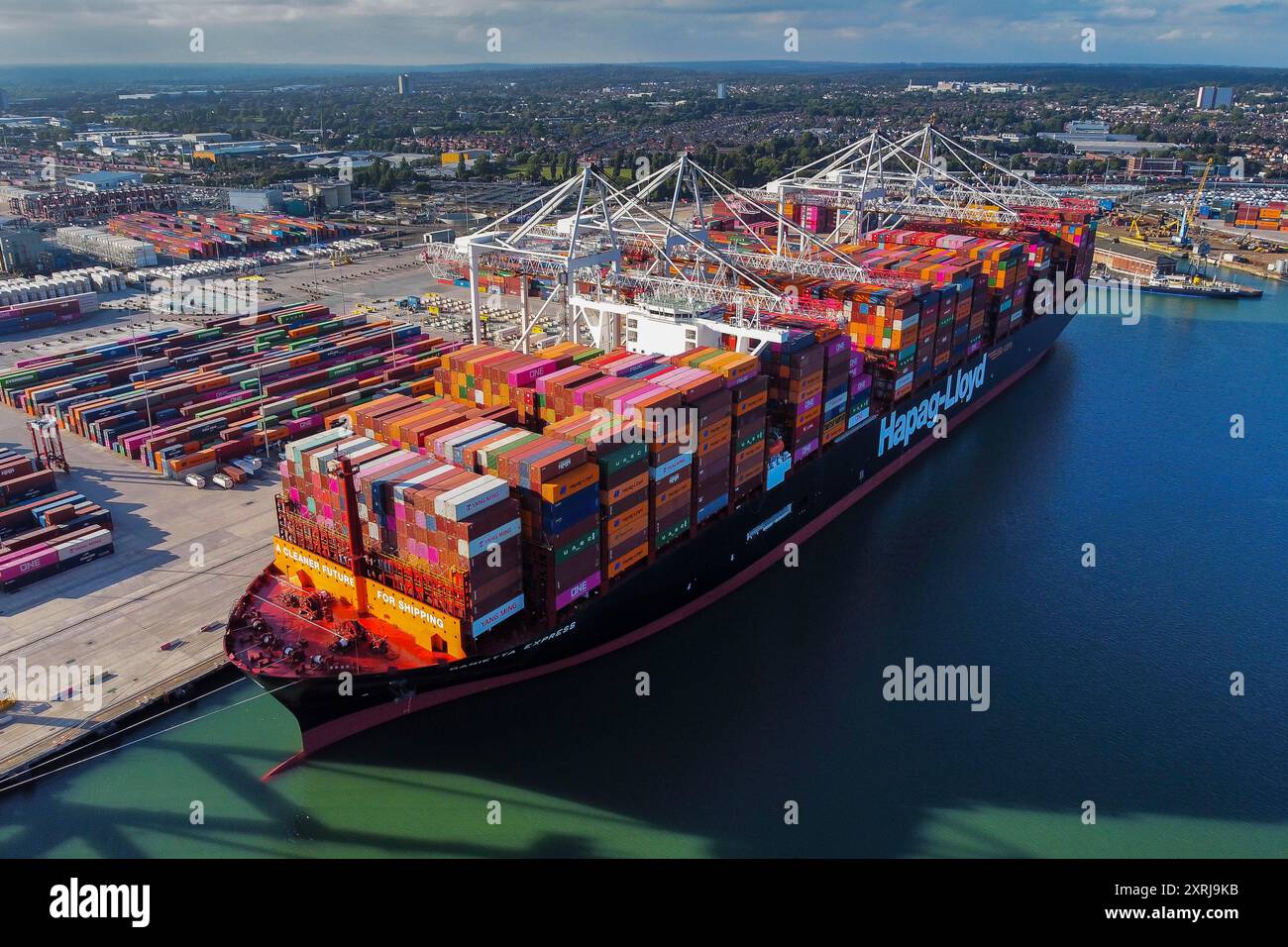 Southampton, Hampshire, UK. 10th August 2024. General aerial view of ...