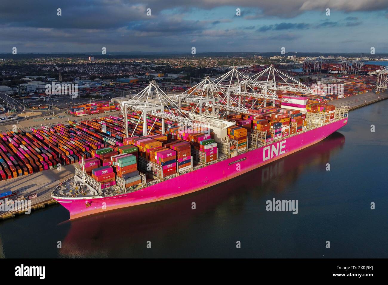 Southampton, Hampshire, UK. 10th August 2024. General aerial view of ...