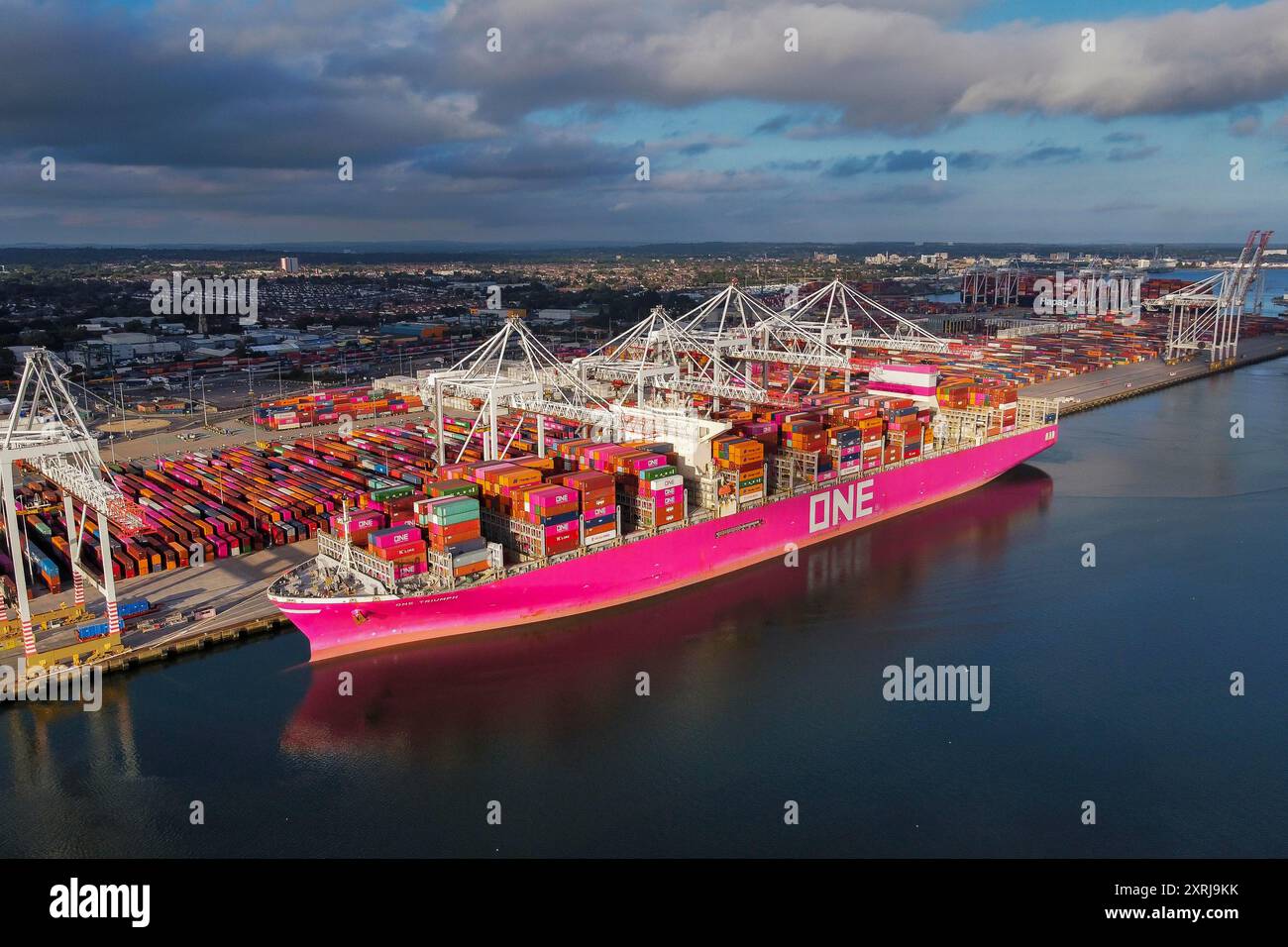 Southampton, Hampshire, UK. 10th August 2024. General aerial view of ...