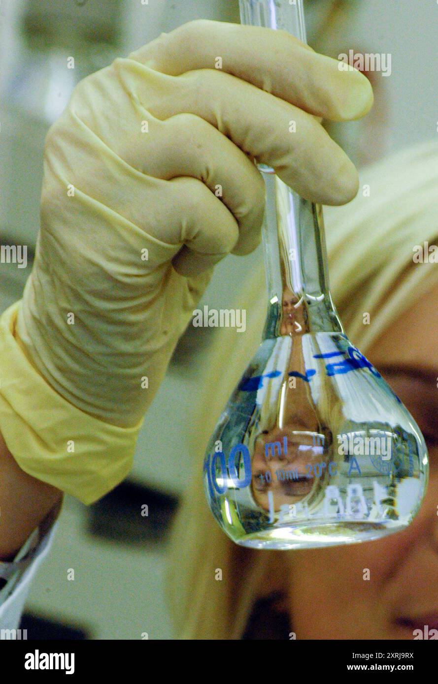 working in a chemical laboratory, research and science working in a ...