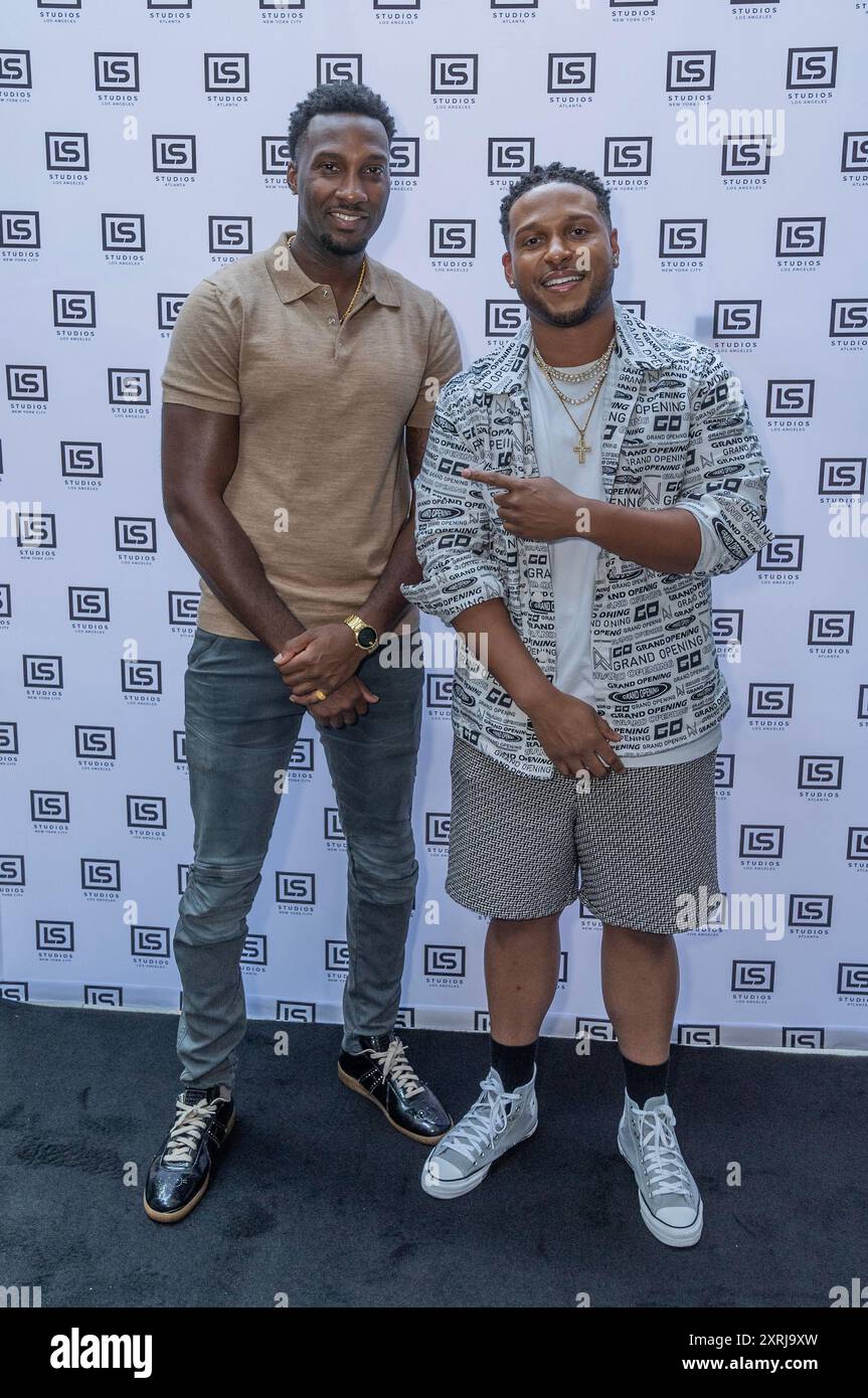 New York, USA. 10th Aug, 2024. Justin Hurtt-Dunkley and Louis Stancil ...