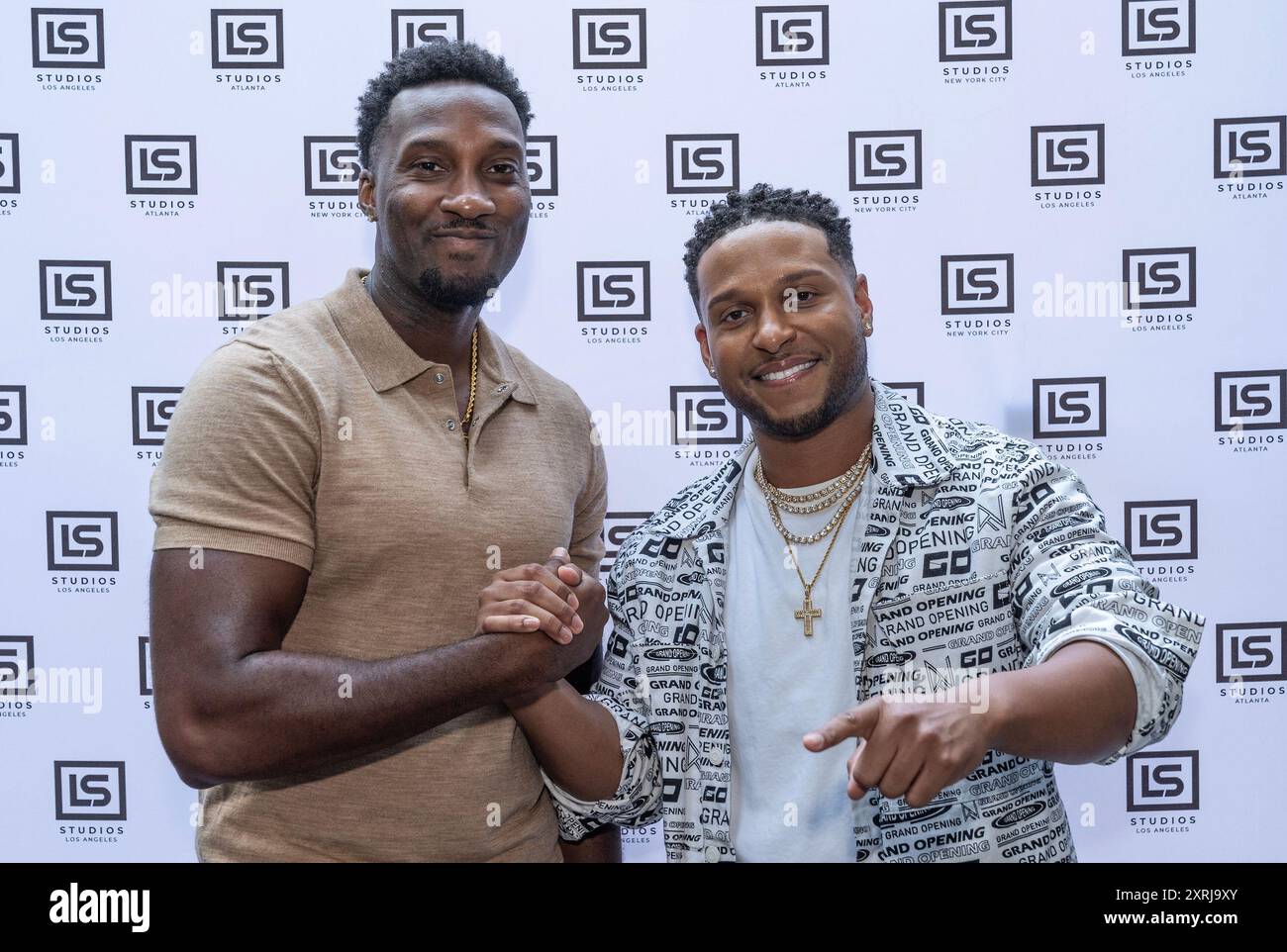 New York, USA. 10th Aug, 2024. Justin Hurtt-Dunkley and Louis Stancil ...