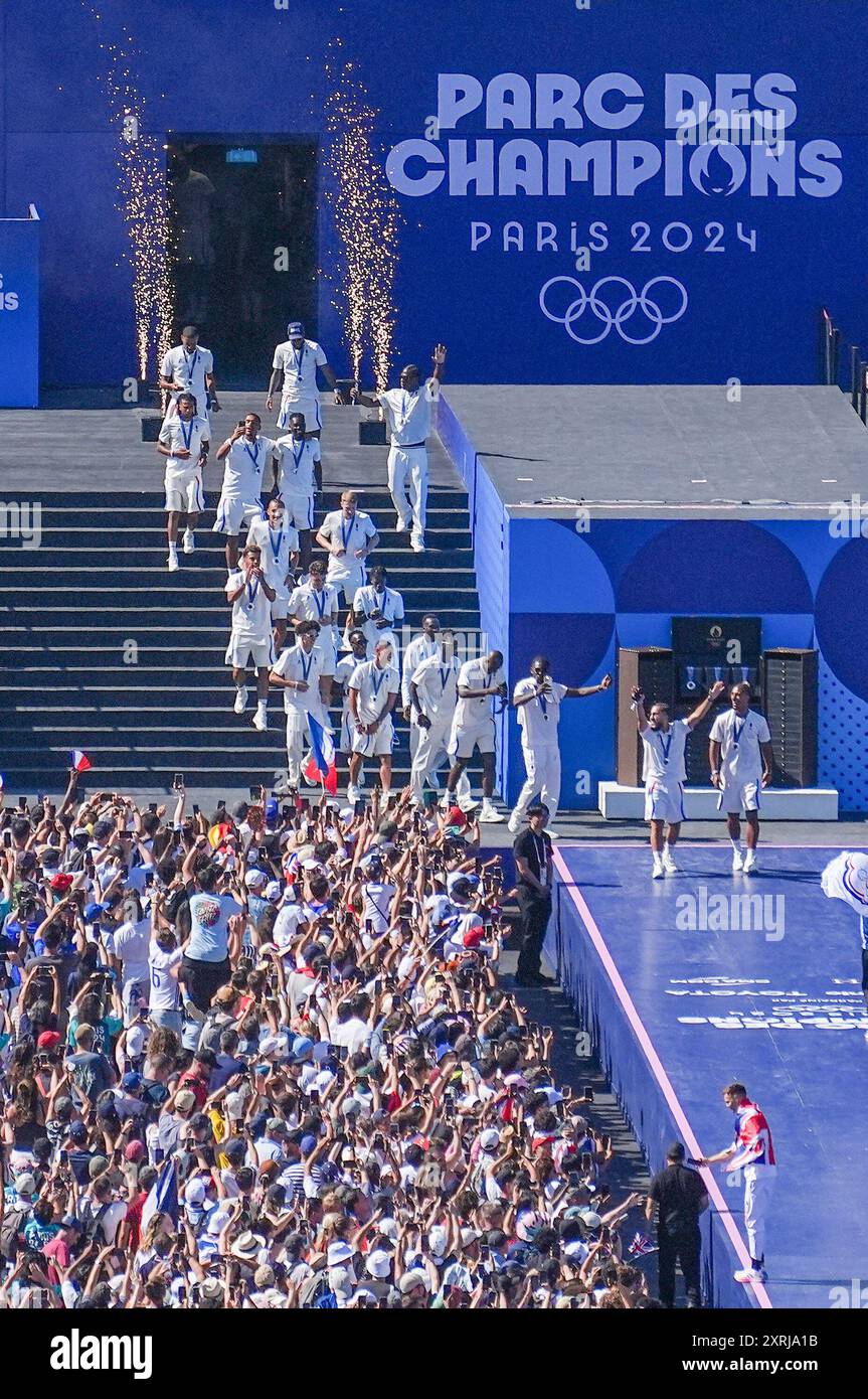 Paris, France. 10th Aug, 2024. Team France, men's football silver ...