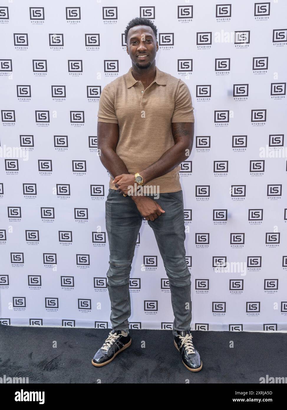 New York, USA. 10th Aug, 2024. Justin Hurtt-Dunkley poses at Edition ...