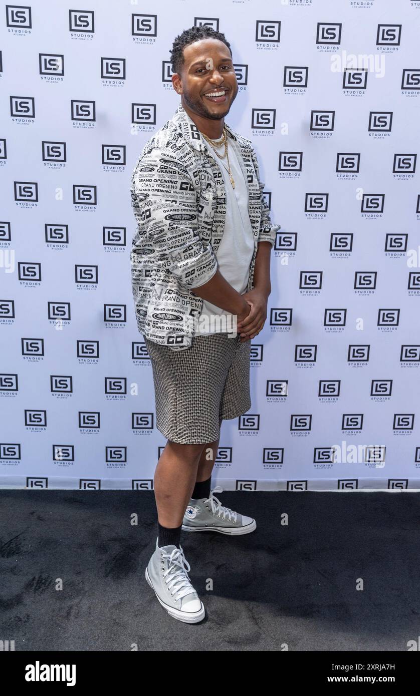 New York, USA. 10th Aug, 2024. Louis Stancil poses at Edition Hotel in ...