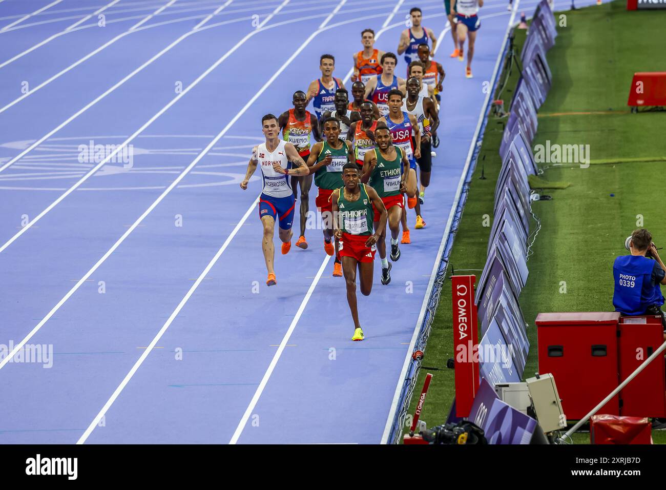 GEBRHIWET Hagos of Ethiopia Athletics Men's 5000m Final during the Olympic Games Paris 2024 on ...