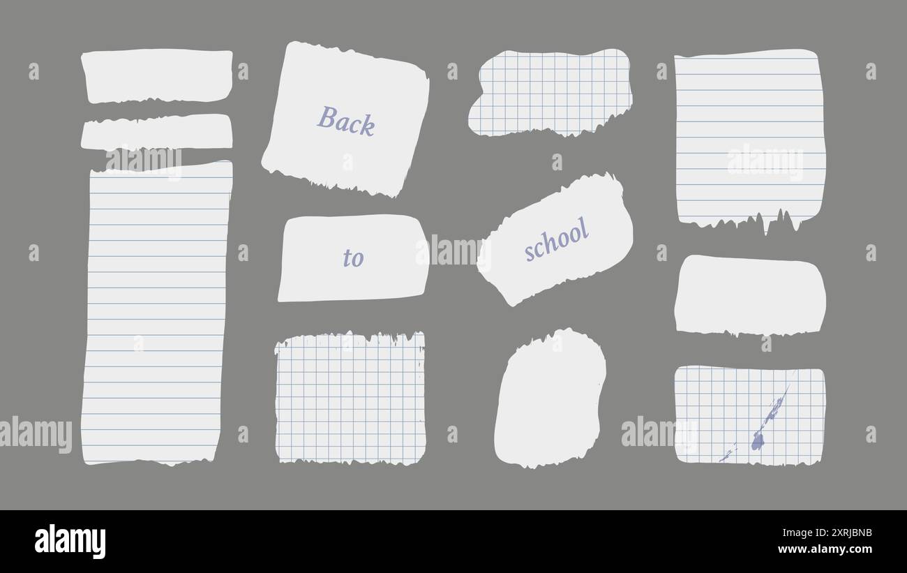 Paper and Elements scrapbooking Old torn crumpled. Sheet with ruler ...