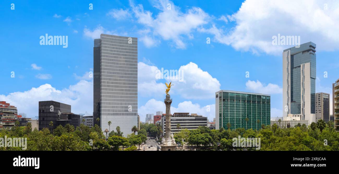 Mexico City tourist attraction Angel of Independence column near ...