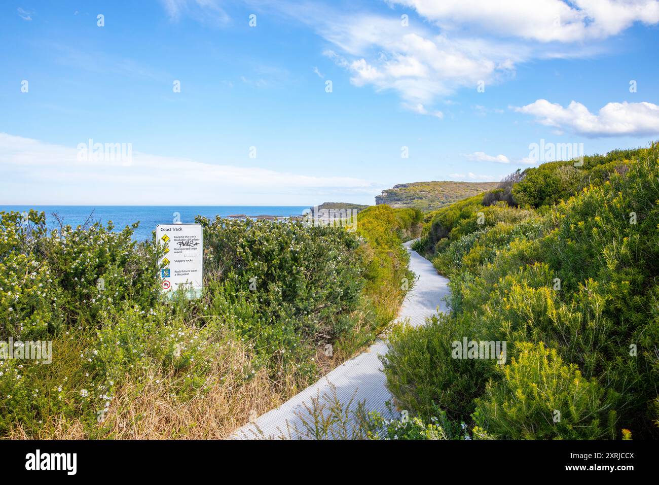 Royal coastal path in the Royal National park, leading to Little Marley ...