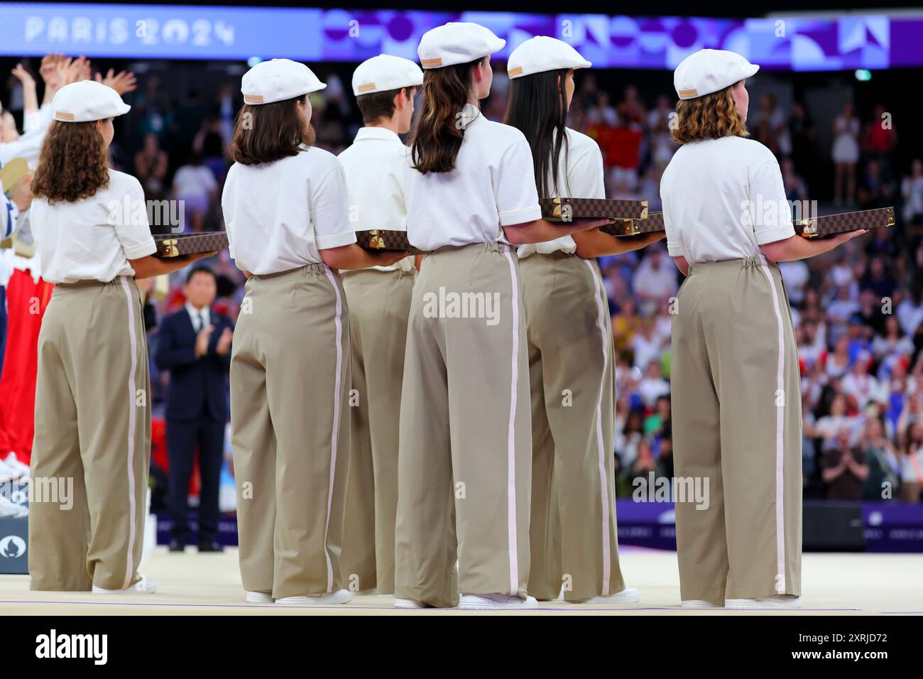 Paris, France. 10th Aug, 2024. General view Rhythmic Gymnastics : Group ...