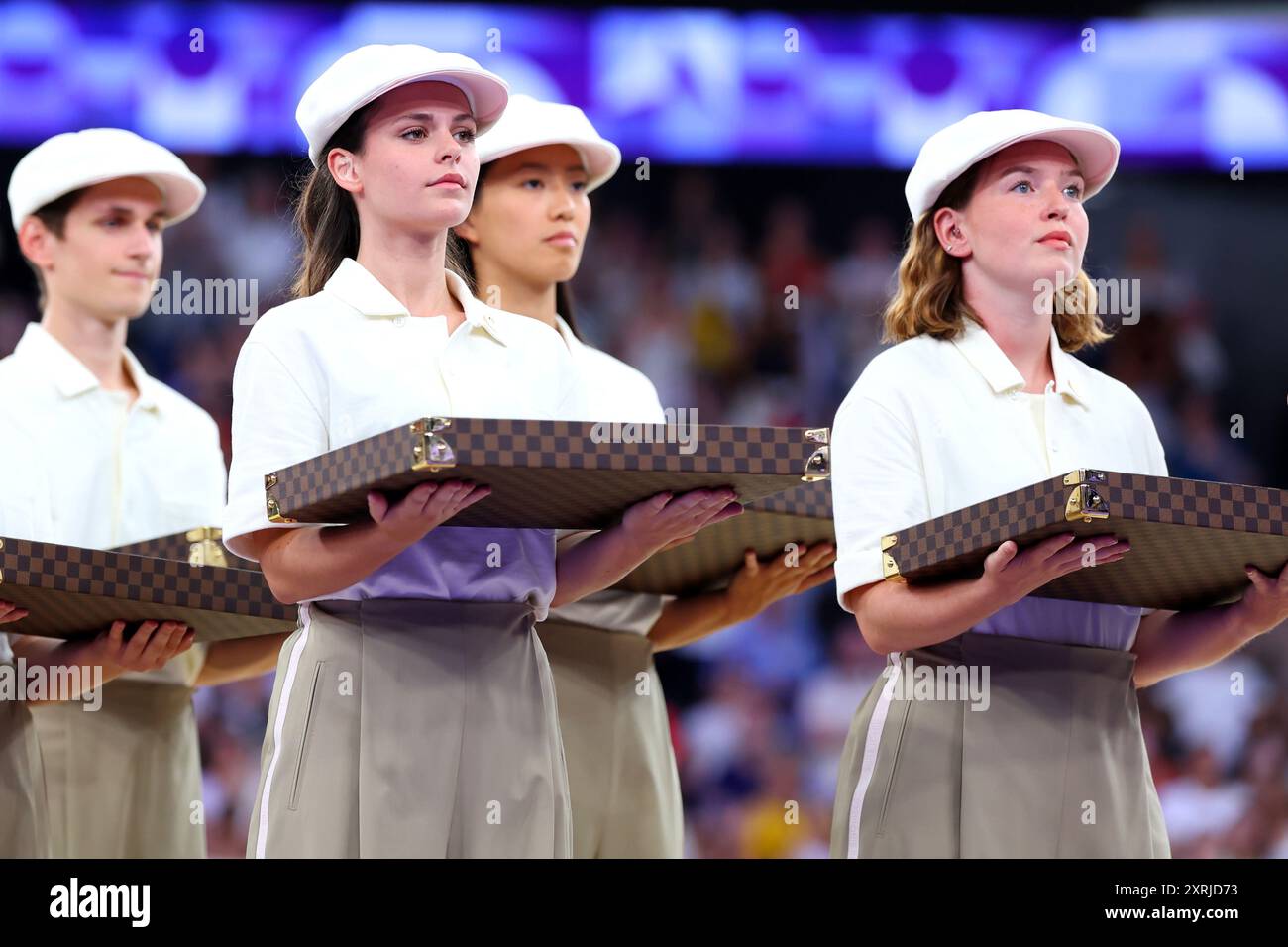 Paris, France. 10th Aug, 2024. General view Rhythmic Gymnastics : Group ...