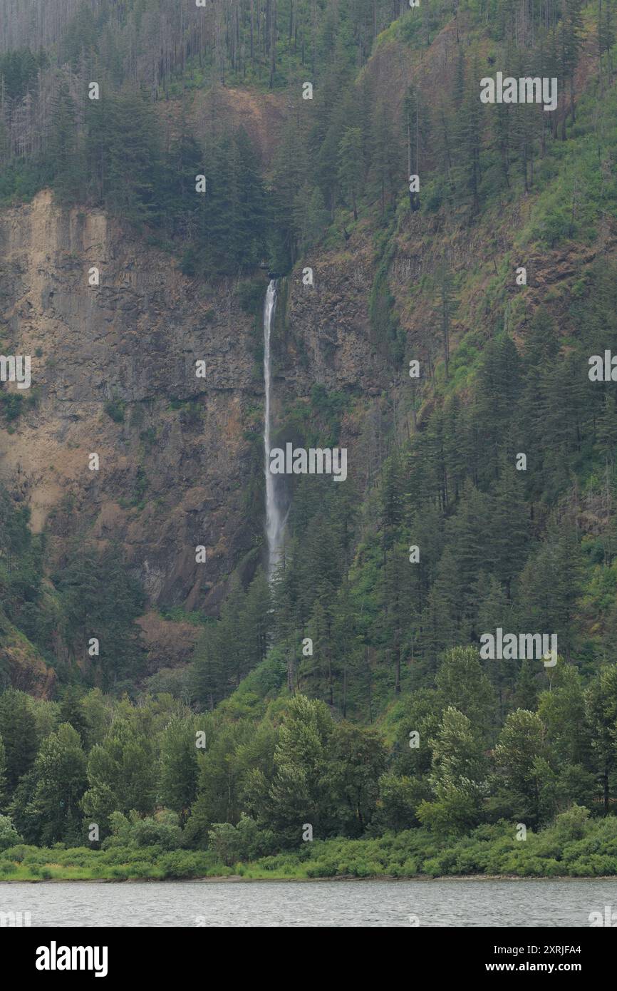 Oregon's famous Multnomah Falls outside of Portland, as seen from the ...