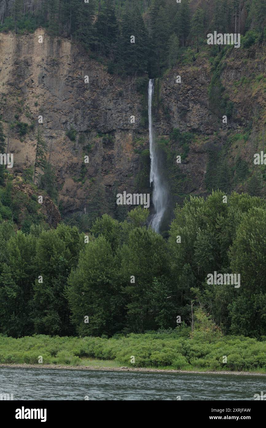 Oregon's famous Multnomah Falls outside of Portland, as seen from the ...