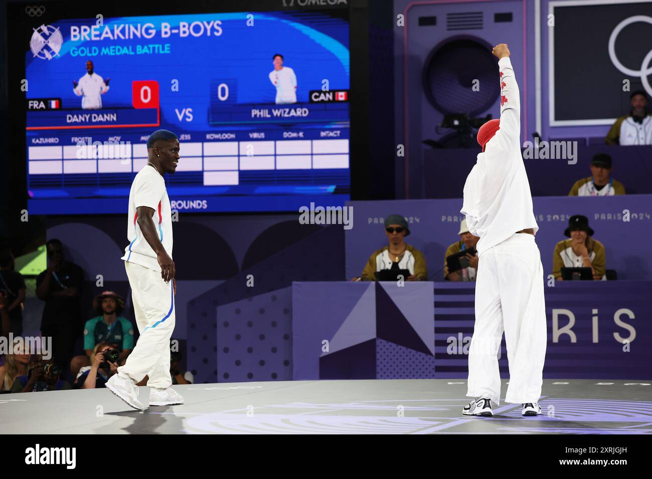 Paris, France. 10th Aug, 2024. (L-R) DANY DANN (FRA), PHIL WIZARD (CAN ...
