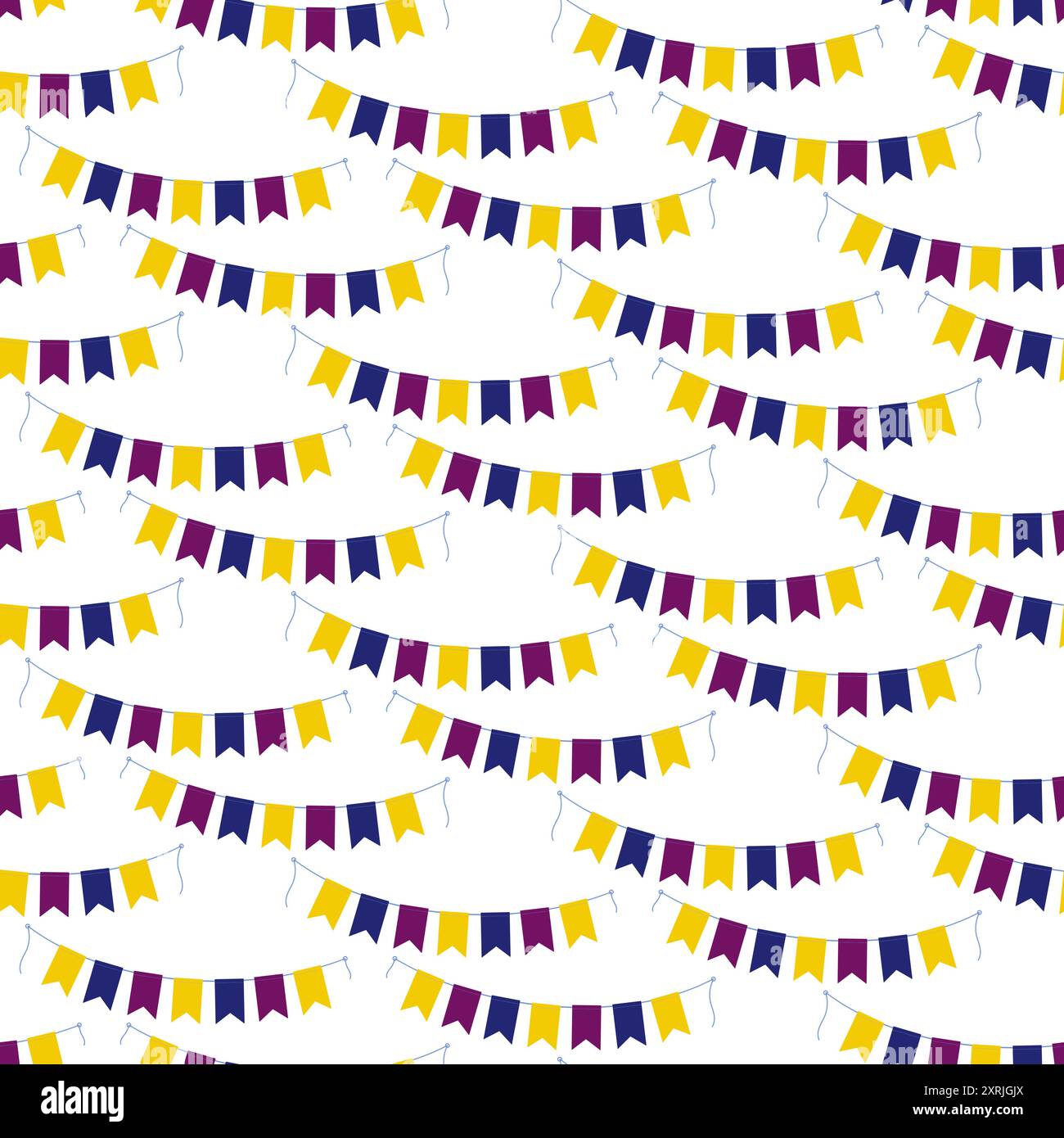 Colorful Halloween bunting Seamless pattern. Flags garland in trendy ...