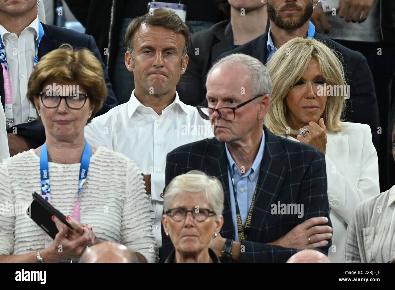 Paris, Fra. 11th Aug, 2024. French President Emmanuel Macron and ...