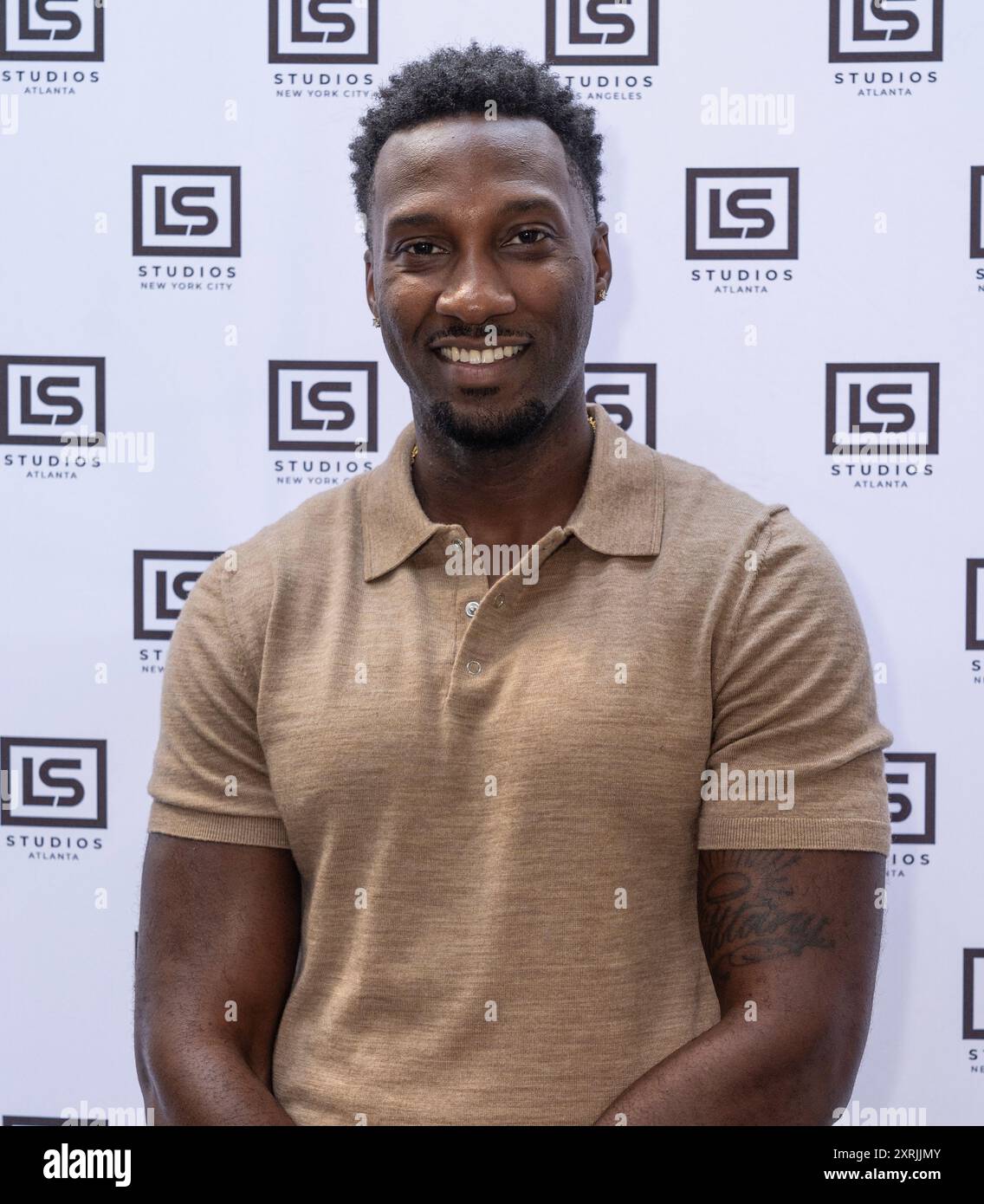 Justin Hurtt-Dunkley poses at Edition Hotel in New York on August 10 ...