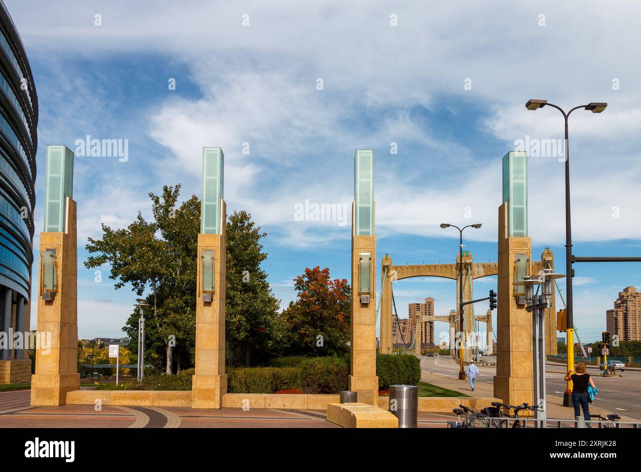 The modern buildings of downtown Minneapolis in Minnesota, United ...