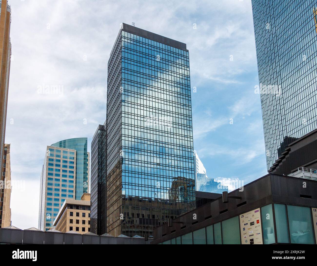 The modern buildings of downtown Minneapolis in Minnesota, United ...