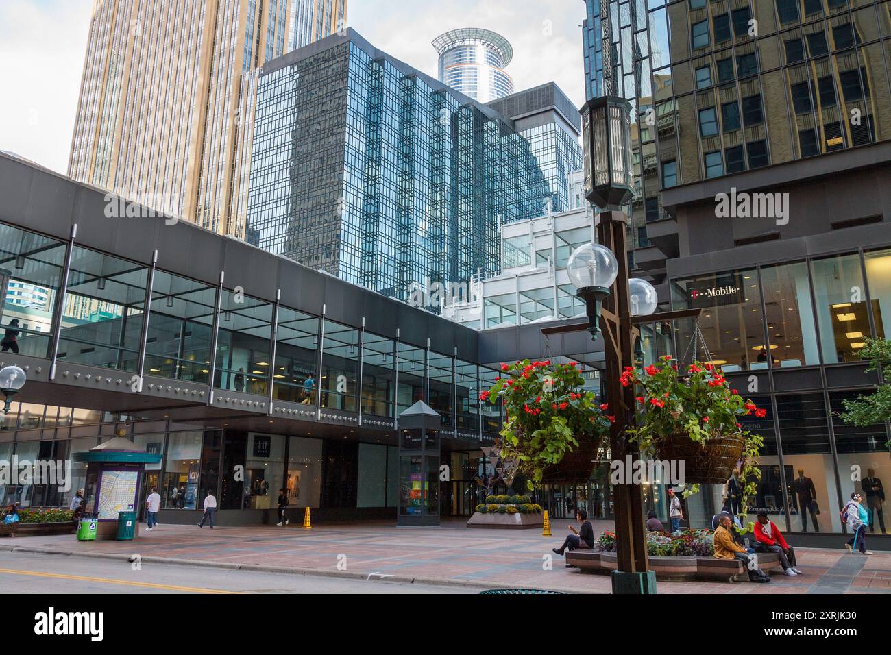 The modern buildings of downtown Minneapolis in Minnesota, United ...
