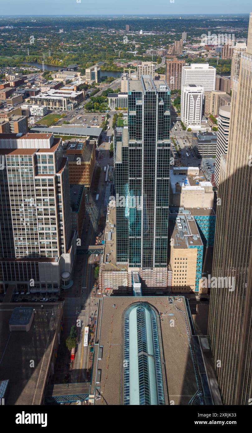 The modern buildings of downtown Minneapolis in Minnesota, United ...