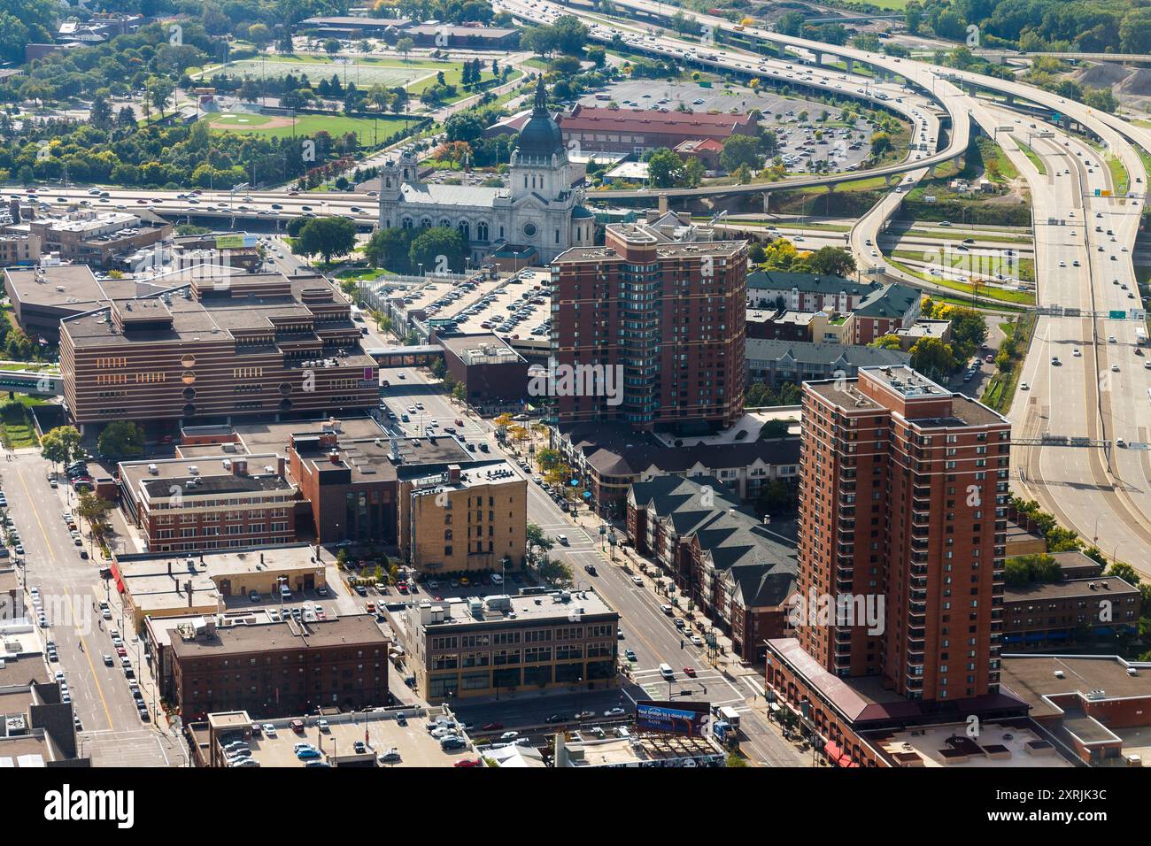 The modern buildings of downtown Minneapolis in Minnesota, United ...