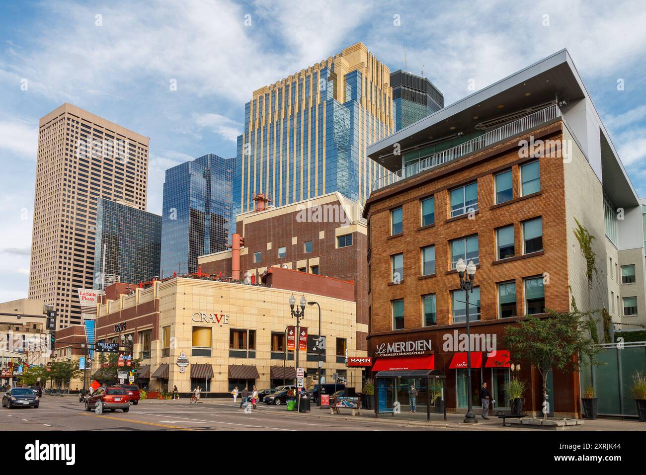 The modern buildings of downtown Minneapolis in Minnesota, United ...