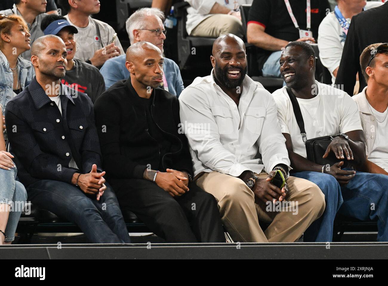 Tony Parker, Thierry Henry, Teddy Riner and Omar Sy attend the Men's ...