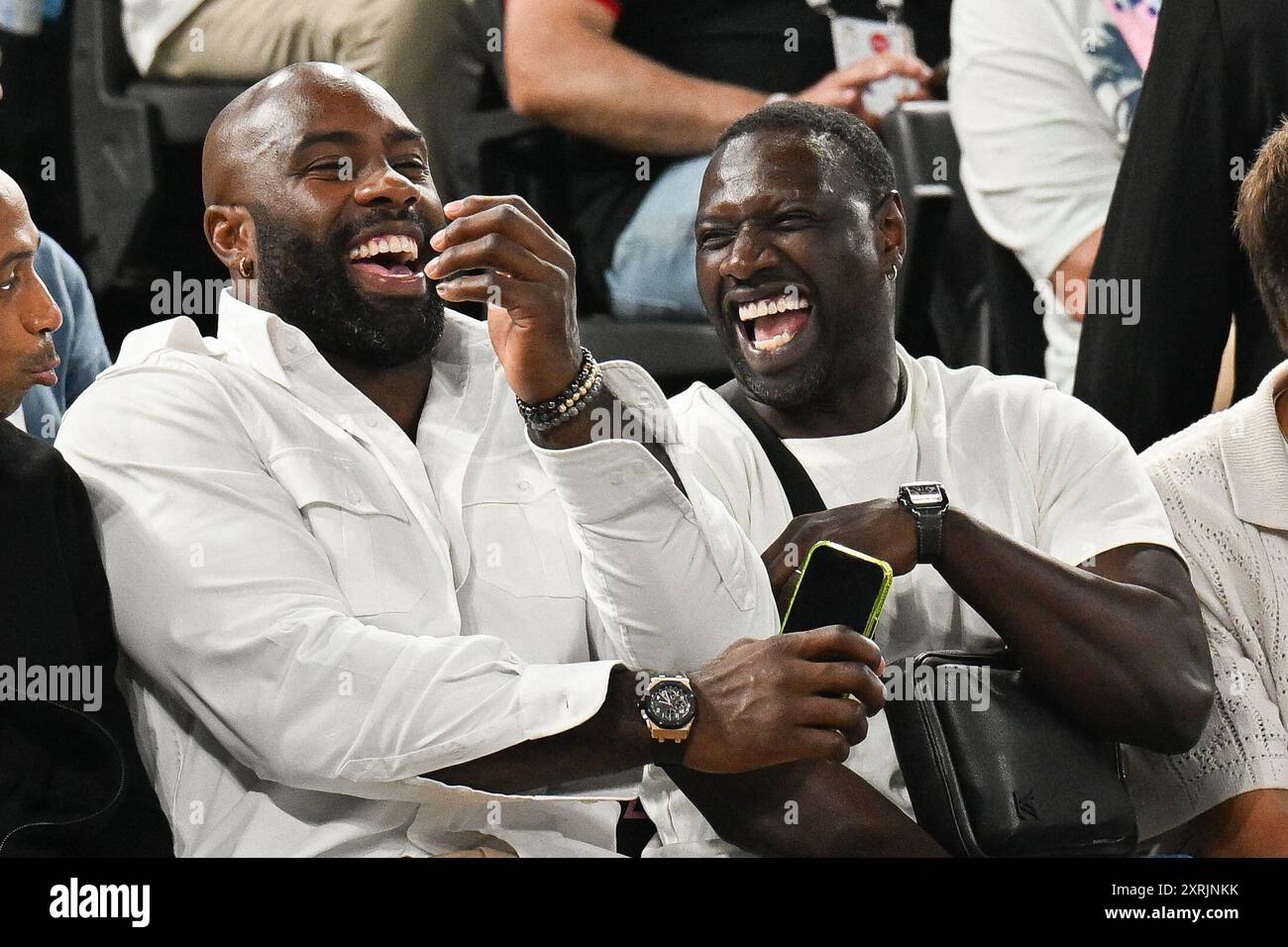 Tony Parker, Thierry Henry, Teddy Riner and Omar Sy attend the Men's ...