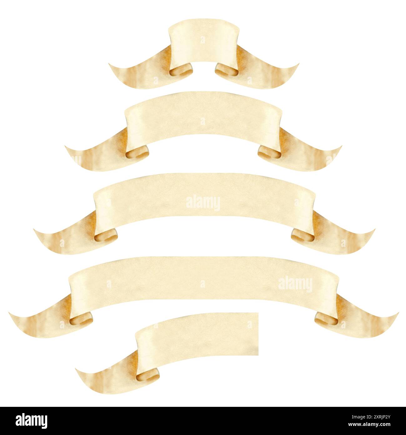 Papyrus scroll set old paper roll with ancient manuscript text hi-res stock photography and ...