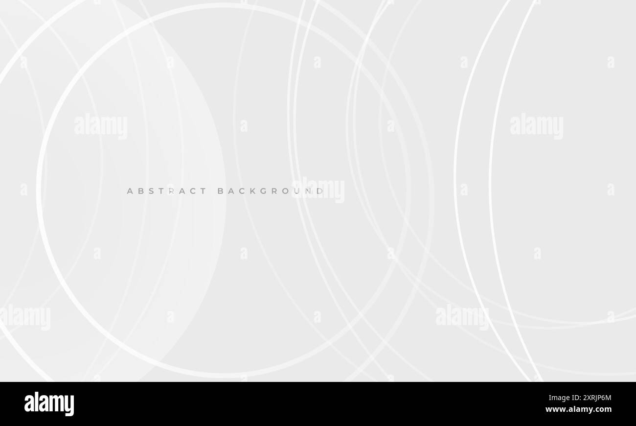White abstract background with circles. Soft gray gradation modern ...