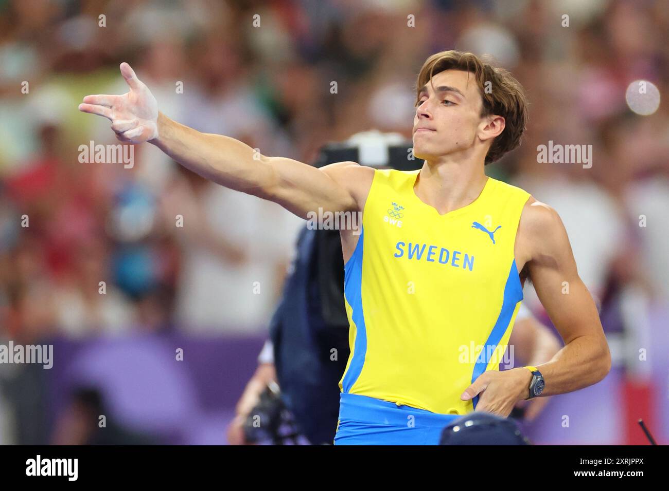 Saint-Denis, France. 5th Aug, 2024. DUPLANTIS Armand (SWE) Athletics ...
