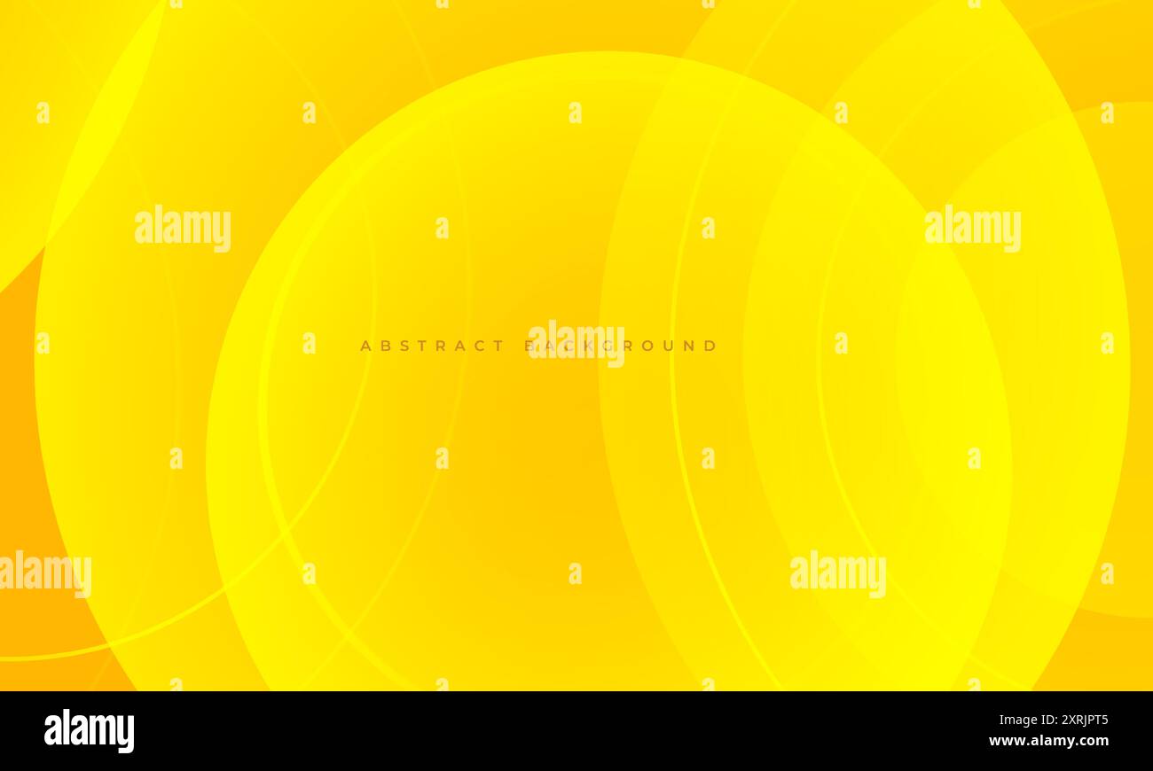 Bright yellow abstract modern geometric background with circles. Vector ...