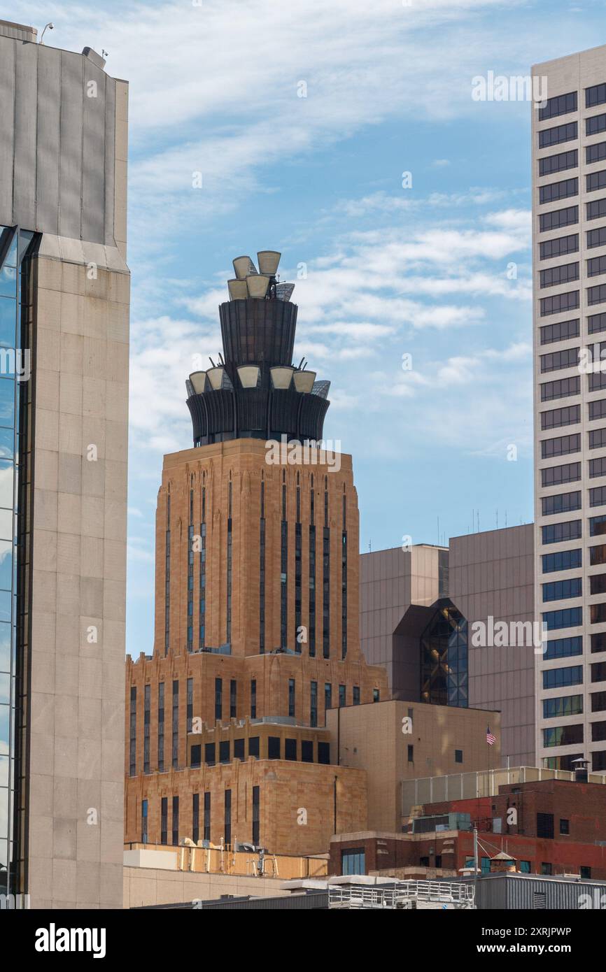 The modern buildings of downtown Minneapolis in Minnesota, United ...