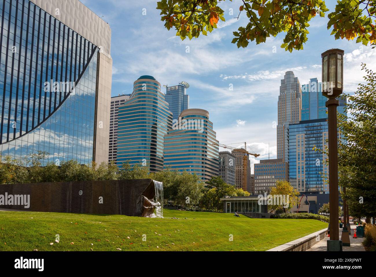 The modern buildings of downtown Minneapolis in Minnesota, United ...