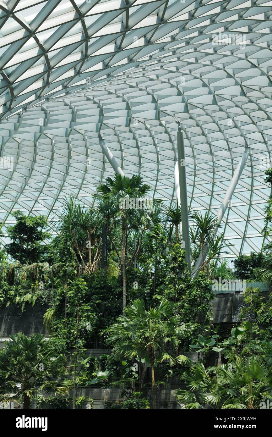 Singapore Changi International Airport’s icon Jewel waterfall and ...
