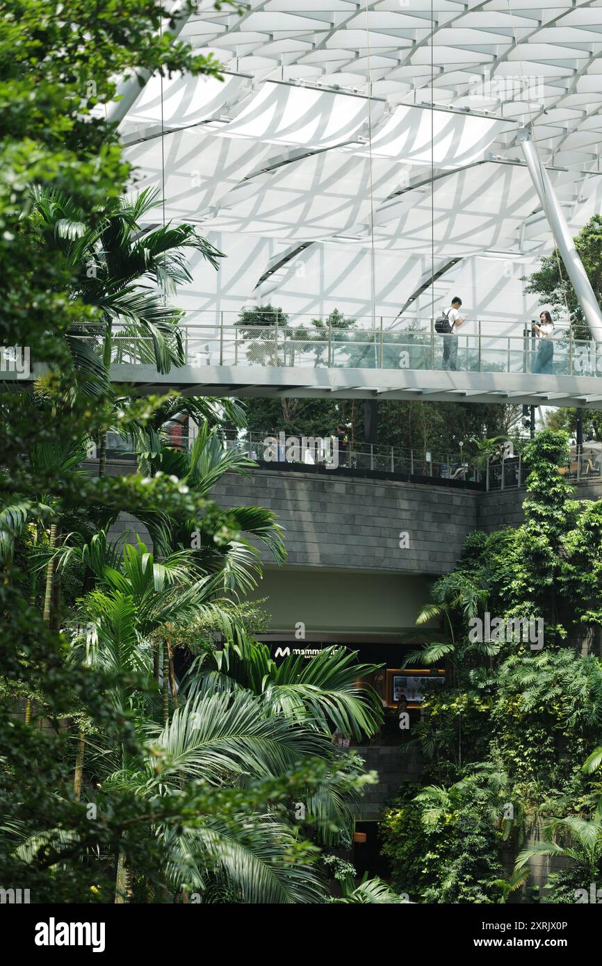 Singapore Changi International Airport’s icon Jewel waterfall and ...