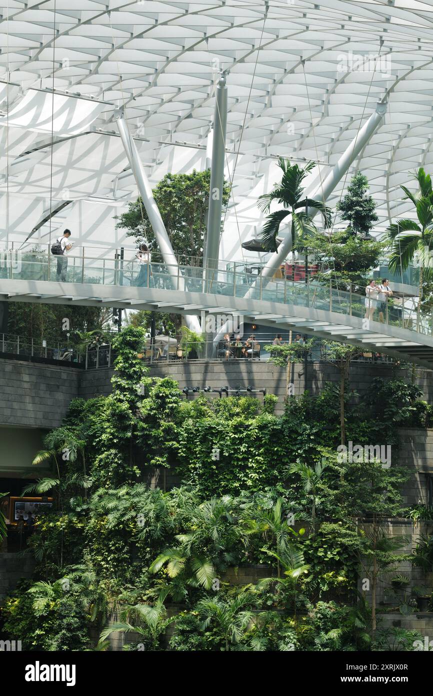 Singapore Changi International Airport’s icon Jewel waterfall and ...