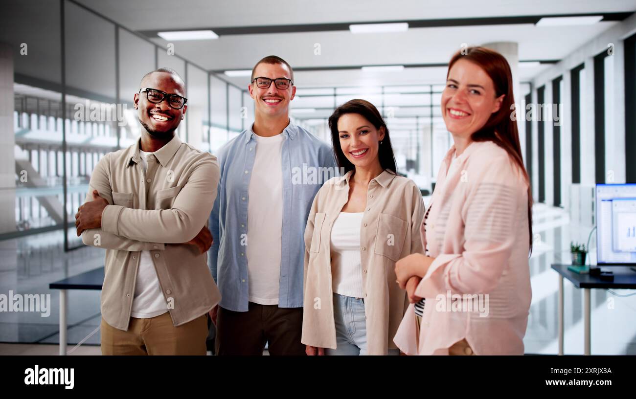 Diverse Group Of Employees. Happy Executives People Stock Photo - Alamy
