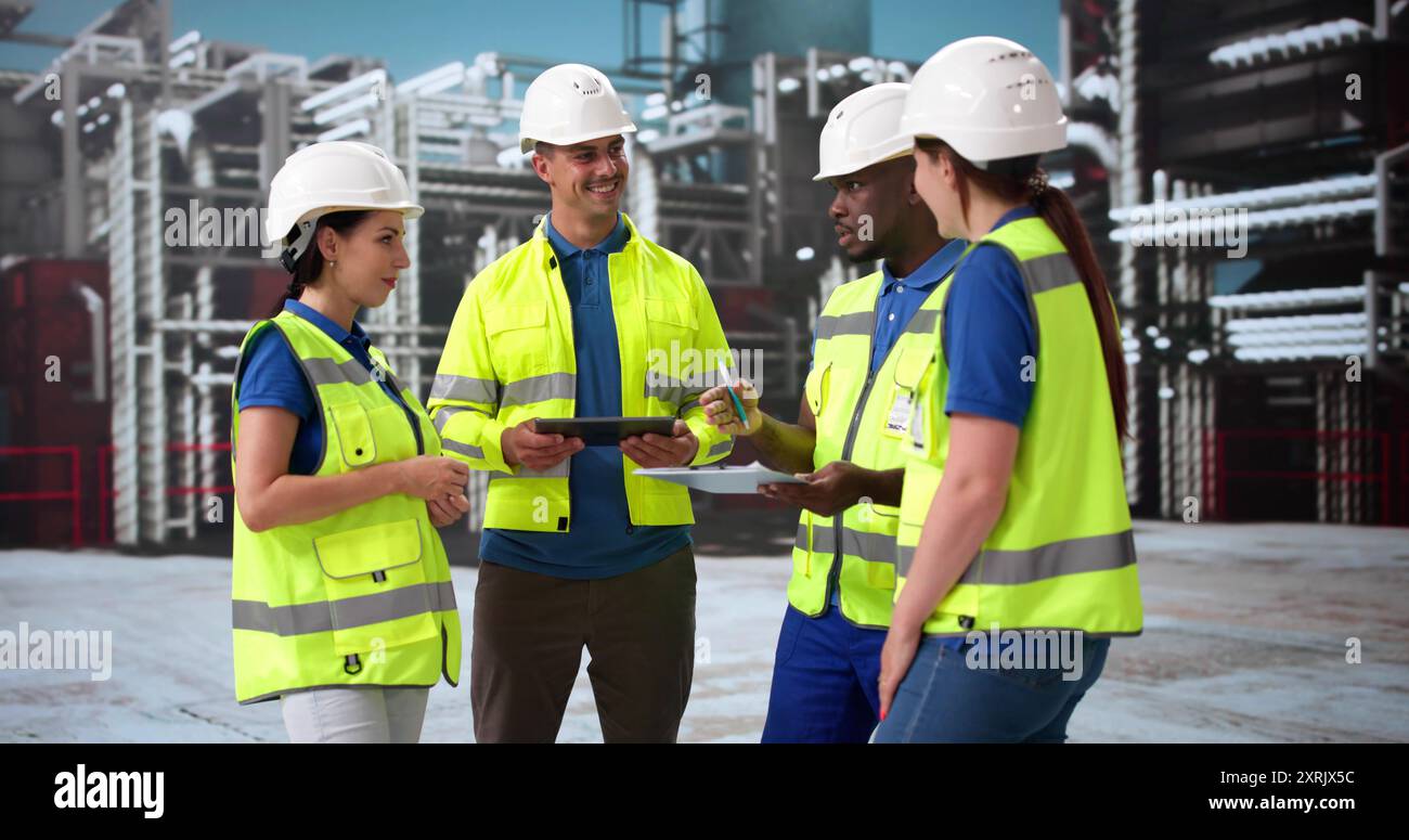 OSHA Inspection At Oil And Gas Refinery Plant Stock Photo - Alamy